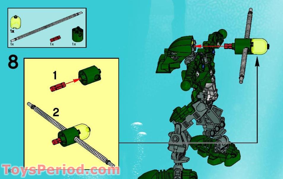 LEGO 8910 Toa Mahri Kongu Instructions and Parts List
