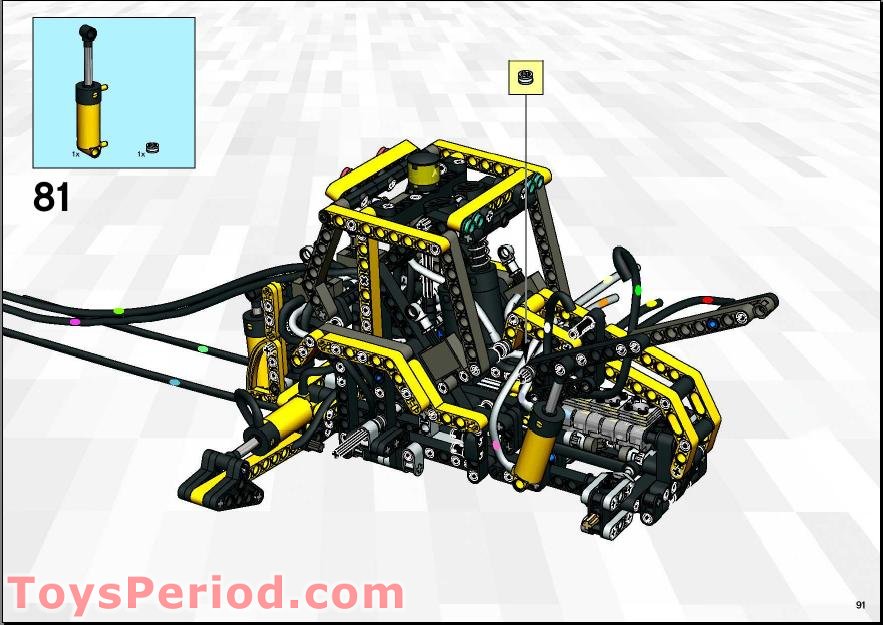 LEGO 8455 Back-hoe Loader (Backhoe) Instructions and Parts List