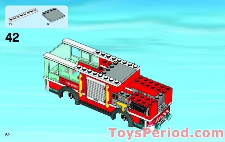 LEGO 60002 Fire Truck Instructions and Parts List
