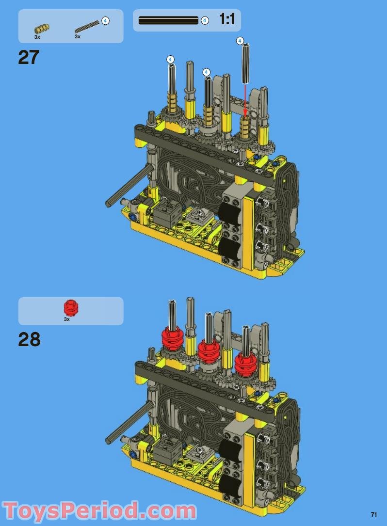 LEGO 8043 Motorized Excavator Instructions and Parts List