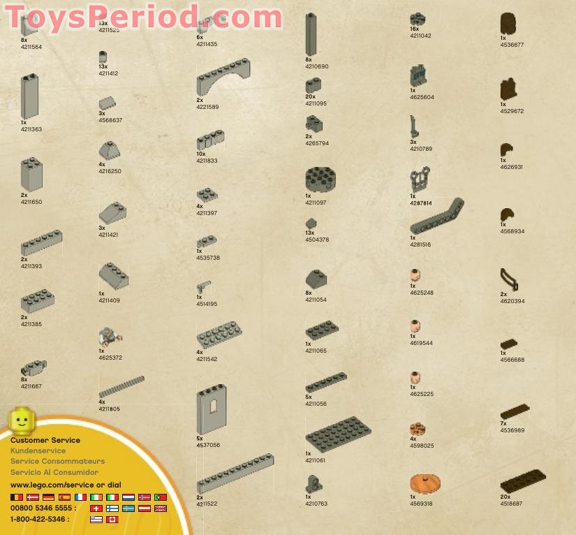 LEGO 4183 The Mill Instructions and Parts List