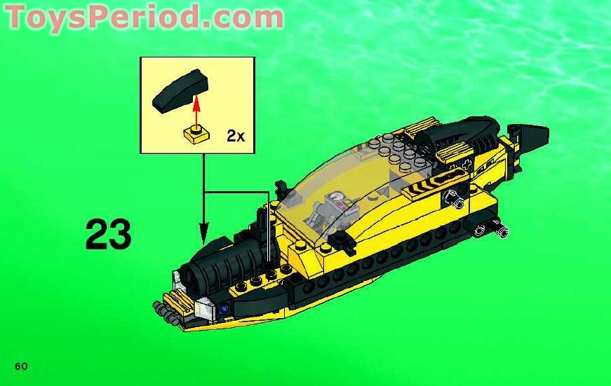 LEGO 7773 Tiger Shark Attack Instructions and Parts List