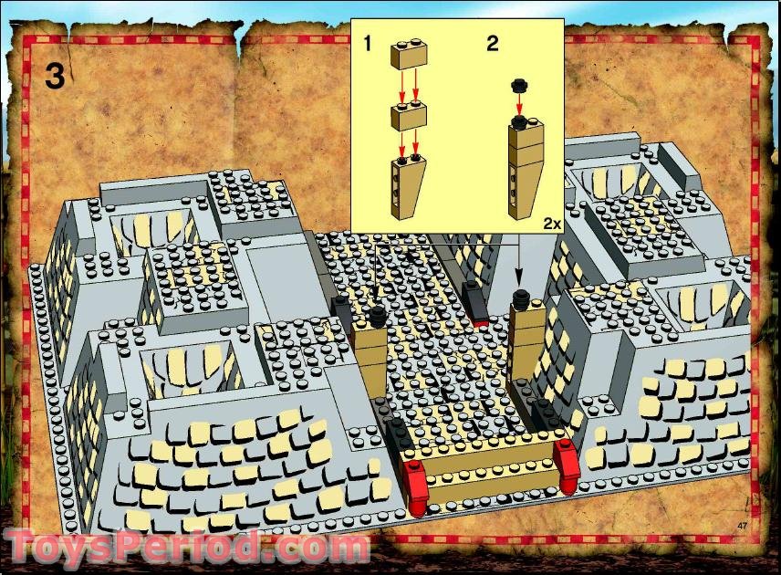 LEGO 7419 Dragon Fortress Instructions and Parts List