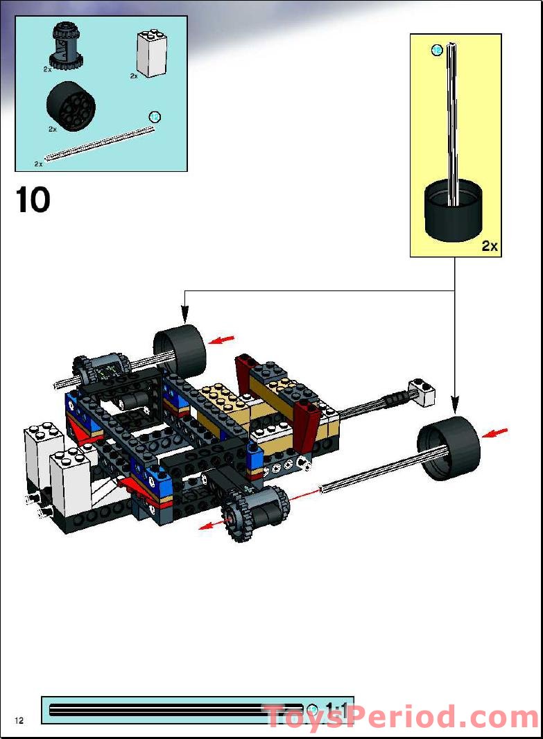 LEGO 7477 T1 Typhoon vs. T-Rex Instructions and Parts List