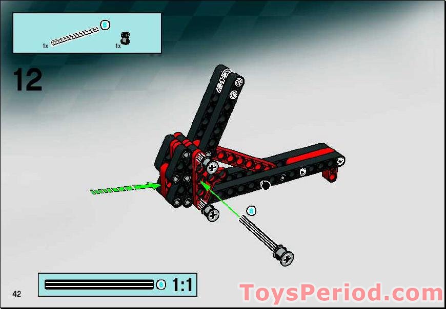 LEGO 8645 Muscle Slammer Bike Instructions and Parts List