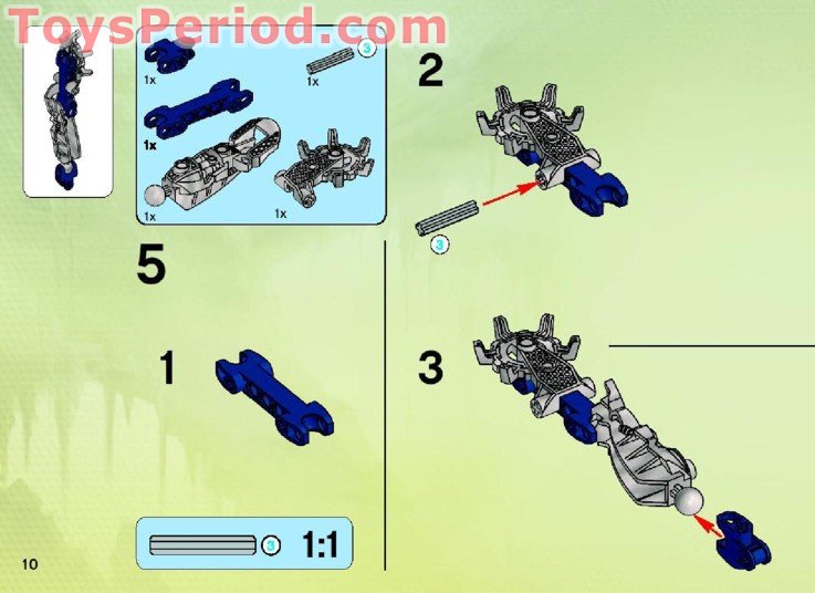 LEGO 8688 Toa Gali Instructions and Parts List