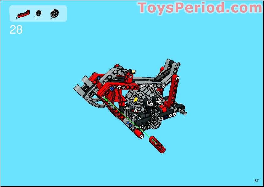 LEGO 8420 Street Bike Instructions and Parts List