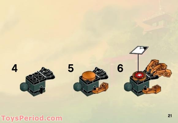 LEGO 70500 Kai's Fire Mech Instructions and Parts List