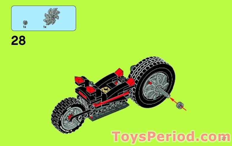 LEGO 79101 Shredder's Dragon Bike Instructions and Parts List