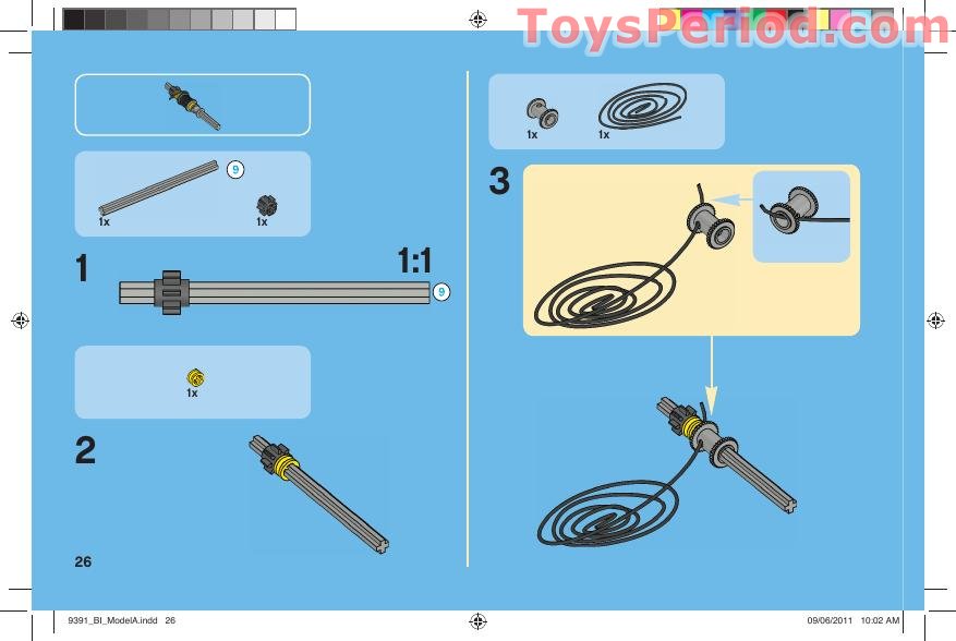LEGO 9391 Crawler Crane Instructions and Parts List