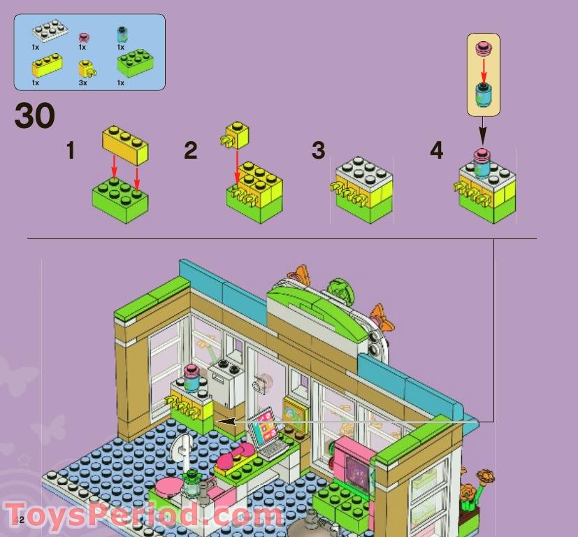 LEGO 3188 Heartlake Vet Instructions and Parts List