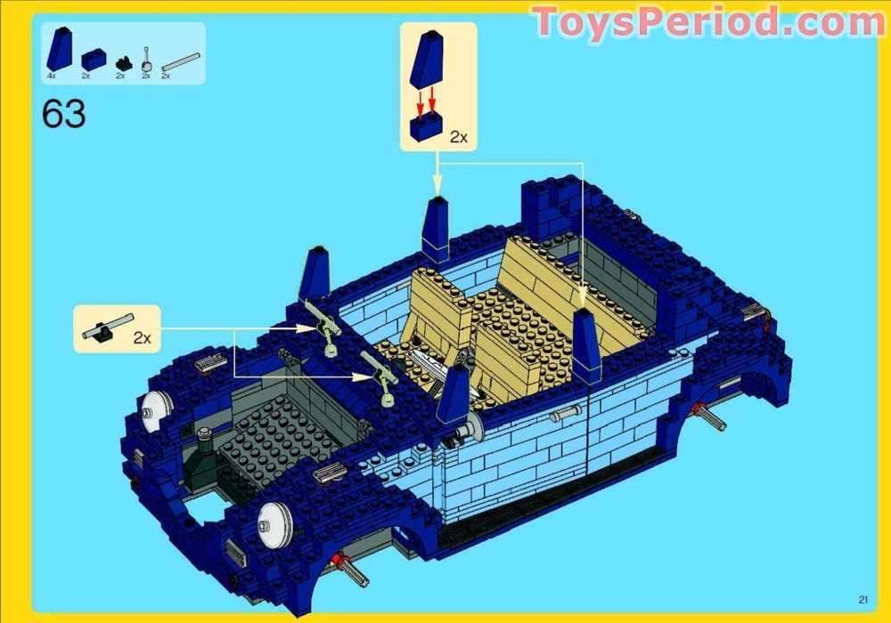 LEGO 10187 Volkswagen Beetle (VW Beetle) Instructions and Parts List