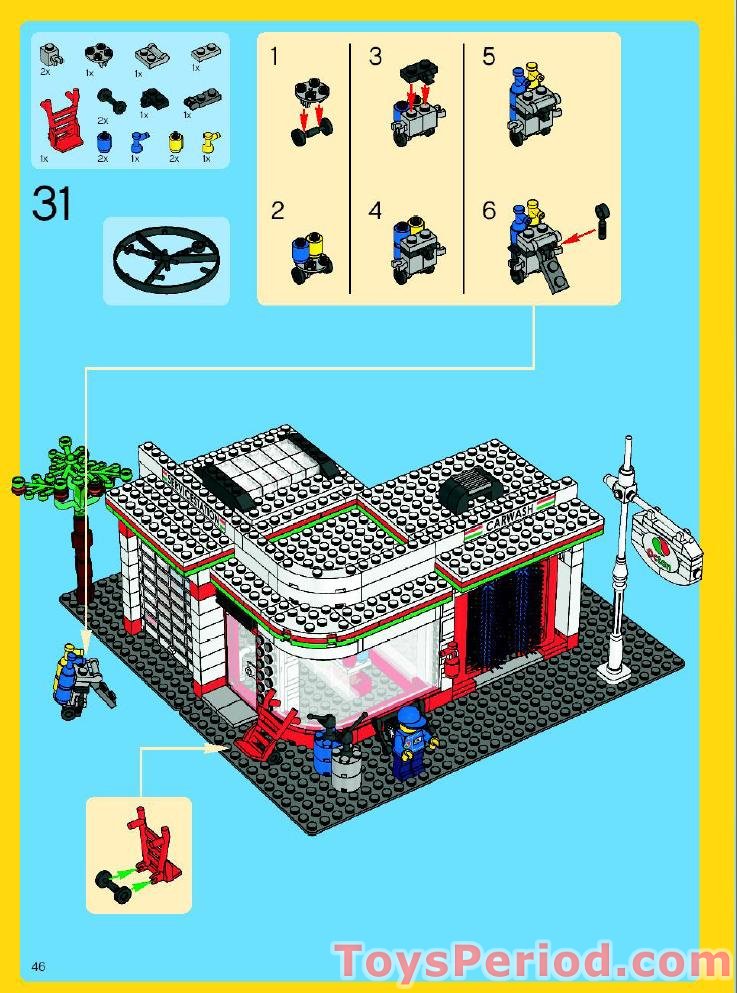 LEGO 10184 Town Plan Instructions and Parts List