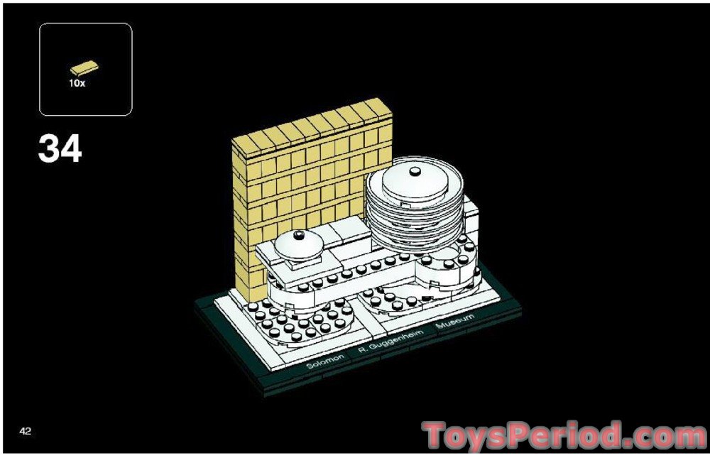 LEGO 21004 Solomon R. Guggenheim Museum Instructions and Parts List