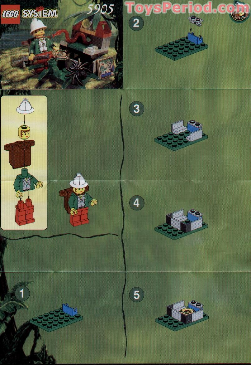 LEGO 5905 Hidden Treasure Instructions and Parts List