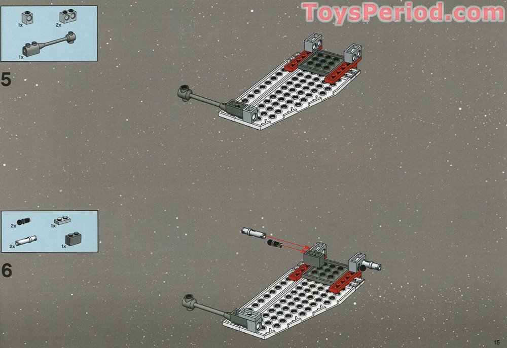 LEGO 6212 X-Wing Fighter Instructions and Parts List