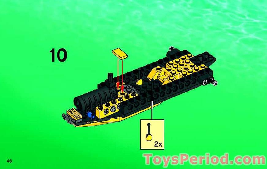LEGO 7773 Tiger Shark Attack Instructions and Parts List