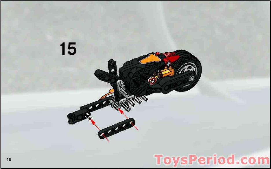 LEGO 8355 H.O.T. Blaster Bike Instructions and Parts List