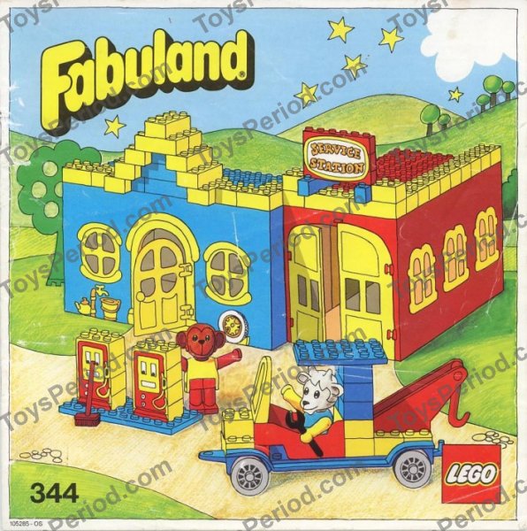 LEGO 344-2 Service Station Instructions and Parts List