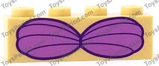 LEGO Sets with Part 3010pb236 Brick 1 x 4 with Violet Bikini Shell Bra ...