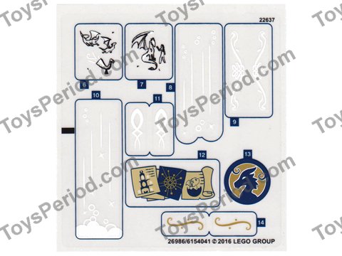 LEGO Sets with Part 41178stk02b Sticker Sheet for Set 41178 Sheet 2 ...