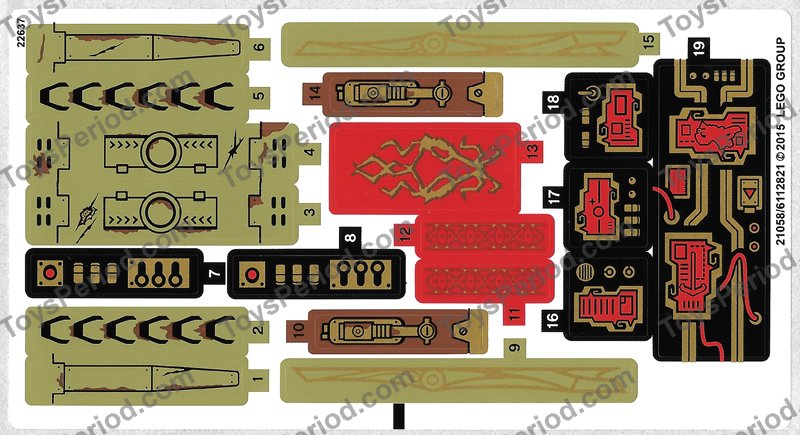 LEGO Sets with Part 70738stk01 Sticker Sheet for Set 70738 - (21058/ ...