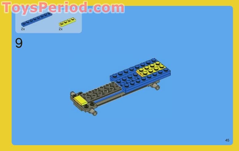 LEGO 6913 Blue Roadster Instructions and Parts List