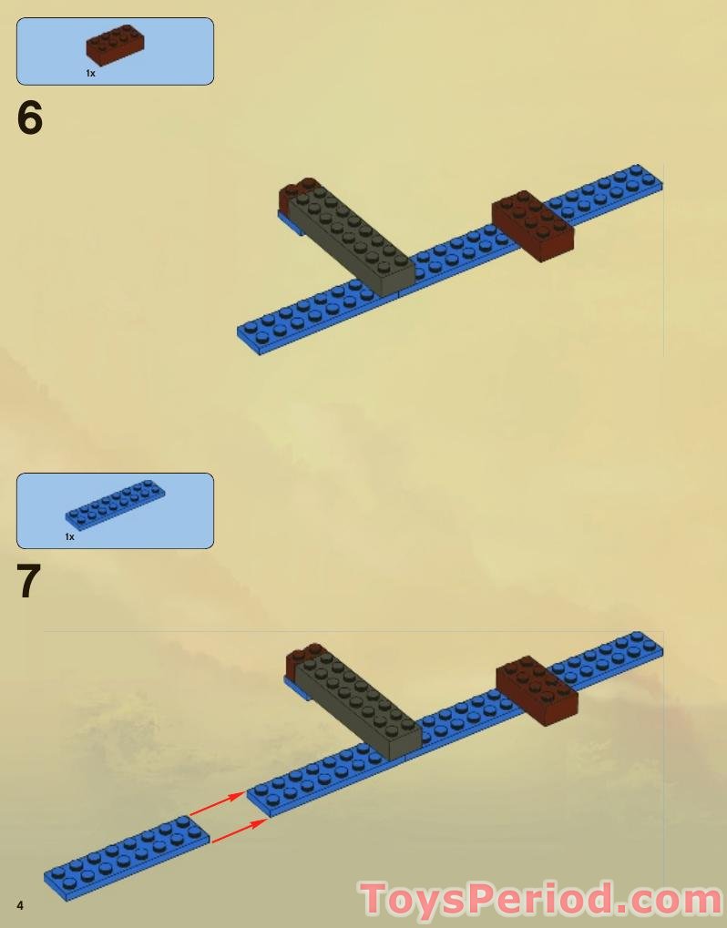 LEGO 2507 Fire Temple Instructions and Parts List