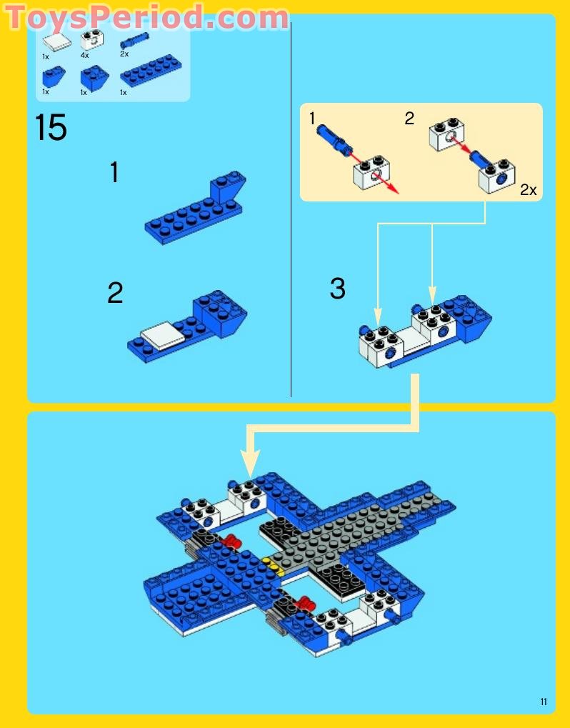 LEGO 31011 Aviation Adventures Instructions and Parts List