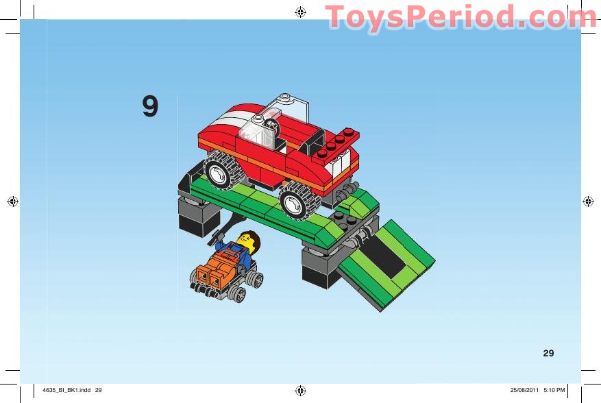 LEGO 4635 Fun with Vehicles Instructions and Parts List