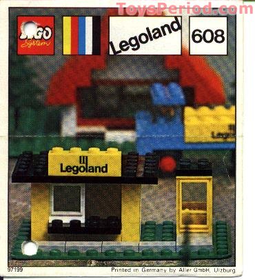 LEGO 608-1 Kiosk Instructions and Parts List