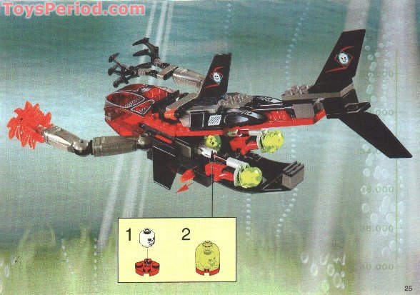 LEGO 4793 Ogel Shark Sub Instructions and Parts List