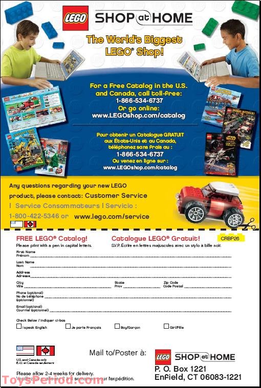 LEGO 4105-3 487 Piece Red Bucket Instructions and Parts List