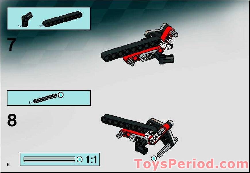 LEGO 8645 Muscle Slammer Bike Instructions and Parts List