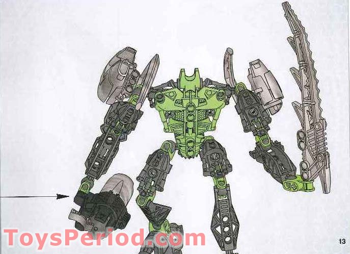 LEGO 8686 Toa Lewa Instructions and Parts List