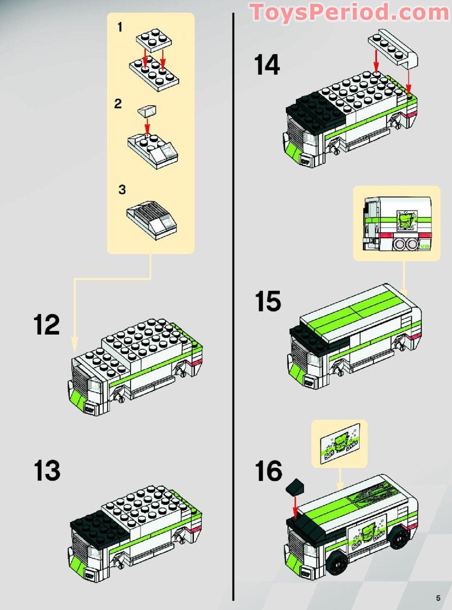 LEGO 8154 Brick Street Customs Instructions and Parts List