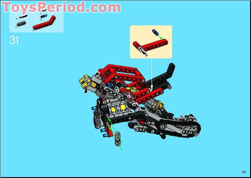 LEGO 8420 Street Bike Instructions and Parts List