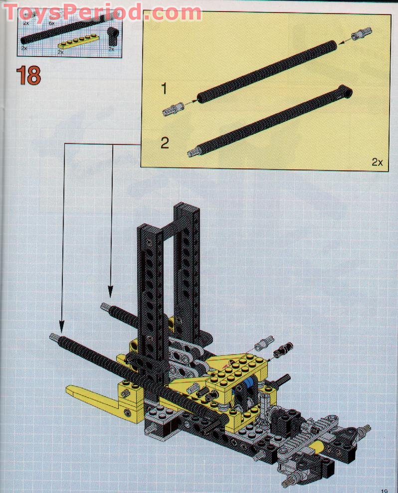 LEGO 8463 Forklift Truck Instructions and Parts List