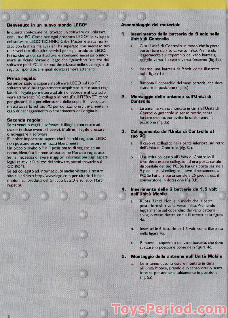 LEGO 8483 Cybermaster with Storage Case Instructions and Parts List