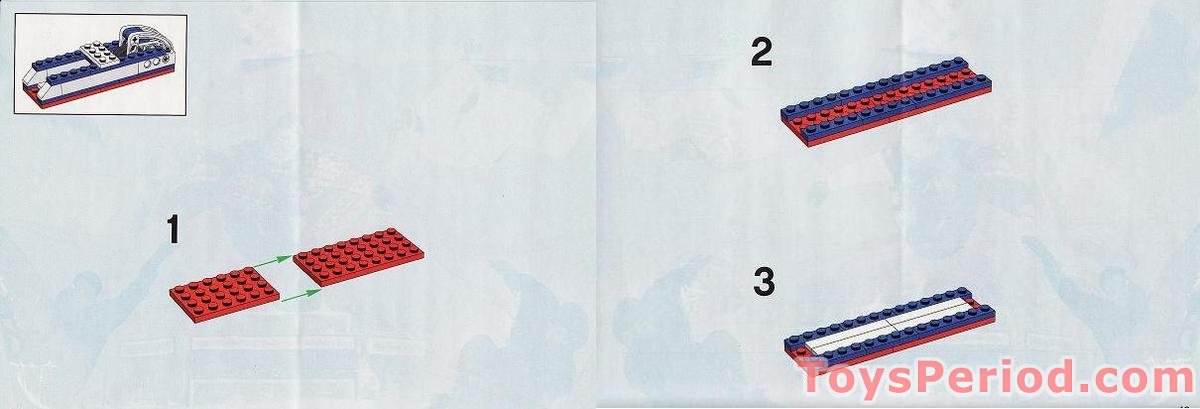 LEGO 3536 Snowboard Big Air Comp Instructions and Parts List