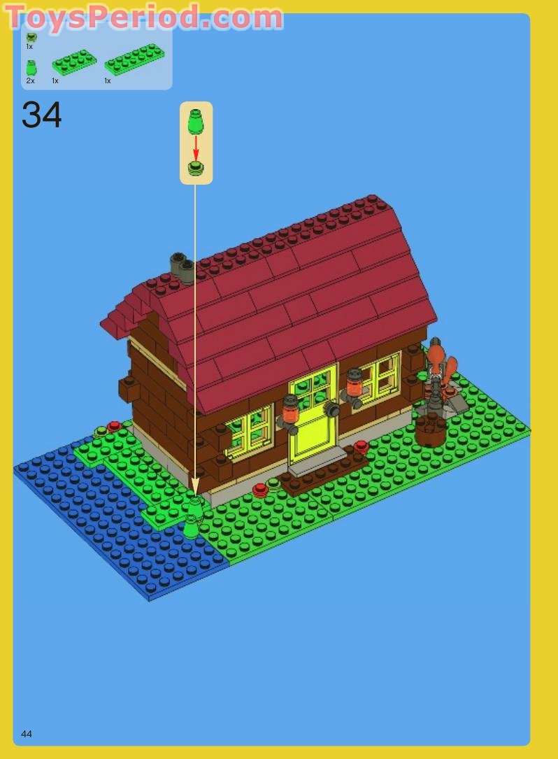 LEGO 5766 Log Cabin Instructions and Parts List