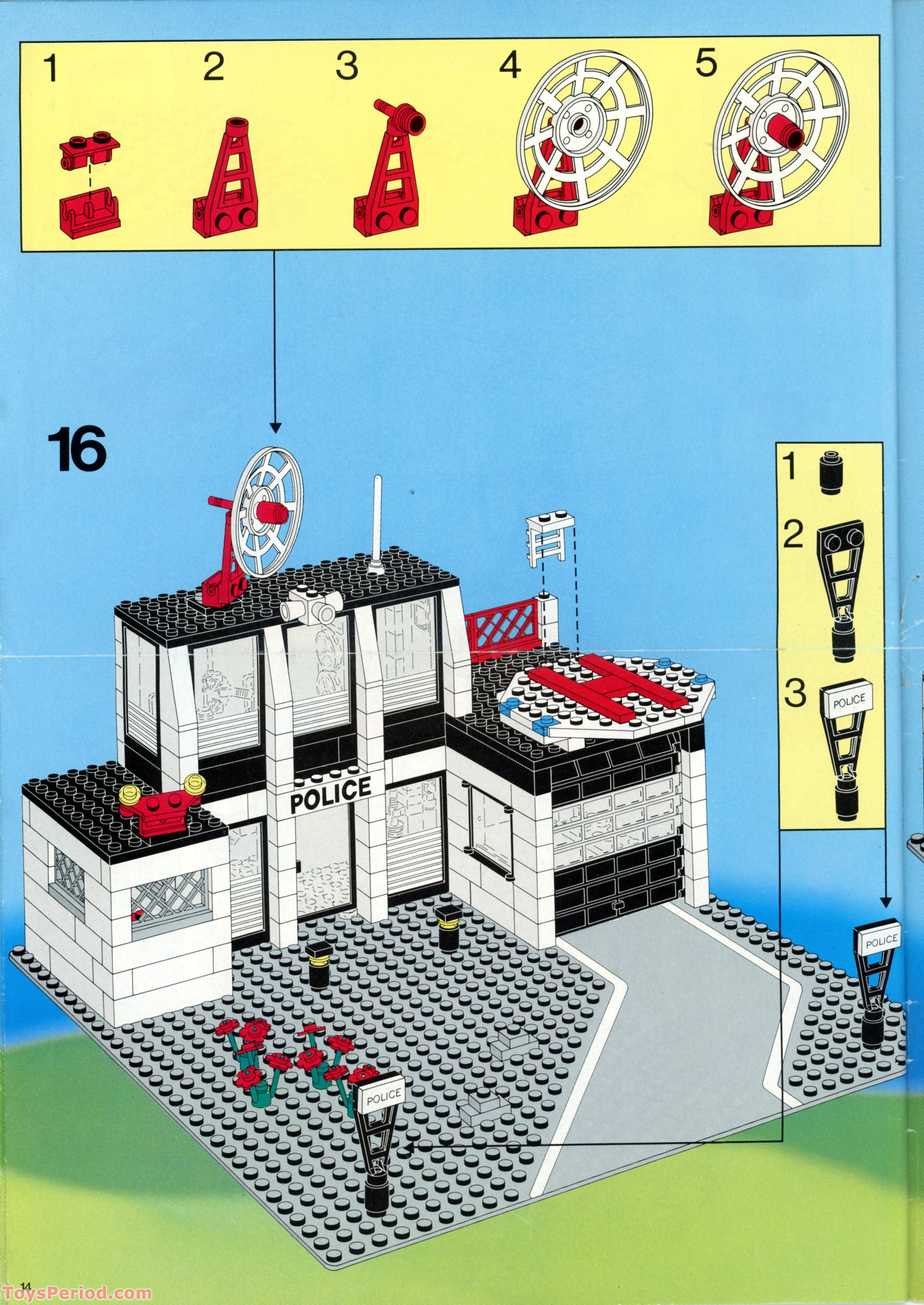 LEGO 6386 Police Command Base Instructions and Parts List