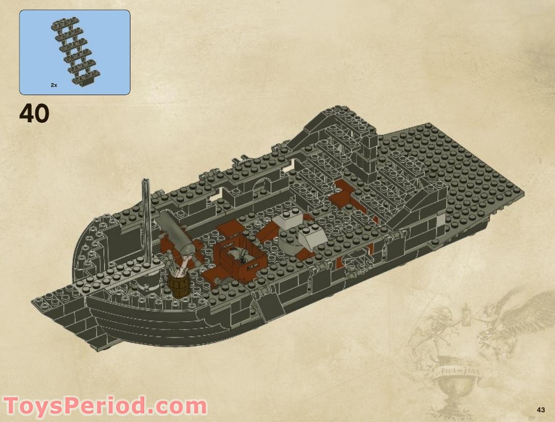 LEGO 4184 The Black Pearl Instructions and Parts List