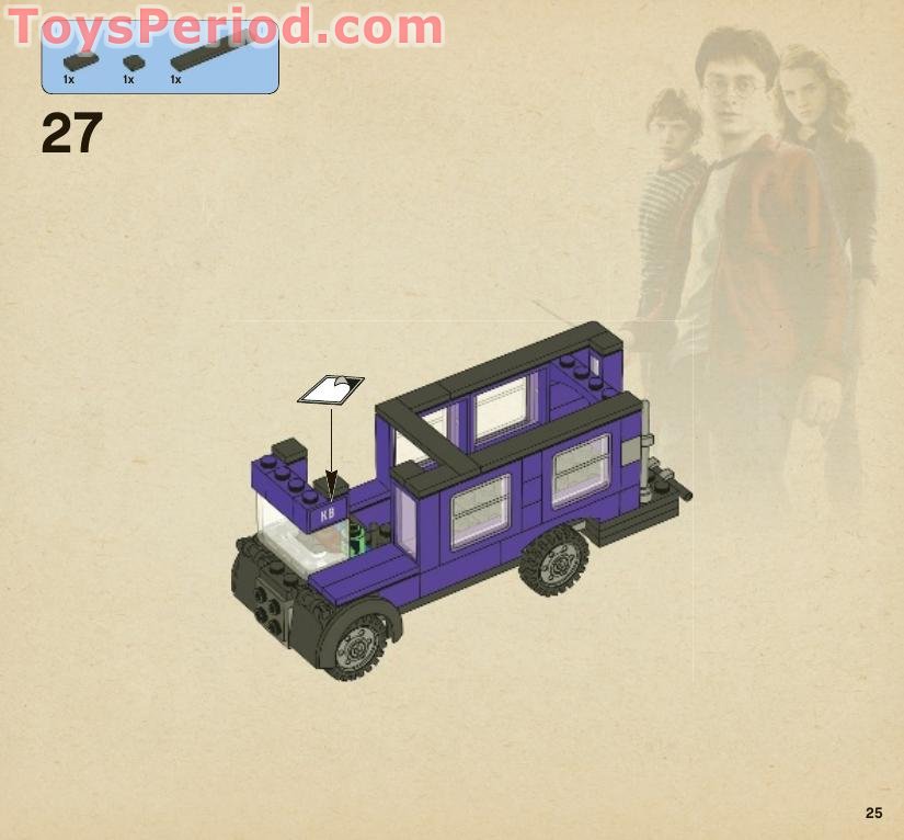 LEGO 4866 The Knight Bus Instructions and Parts List