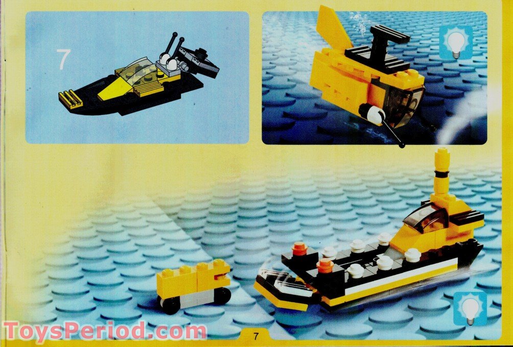 LEGO 4505 Sea Machines Instructions and Parts List