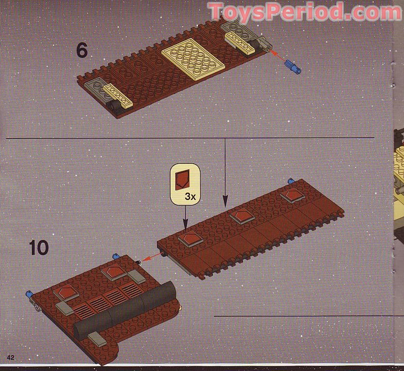 LEGO 6210 Jabba's Sail Barge Instructions and Parts List