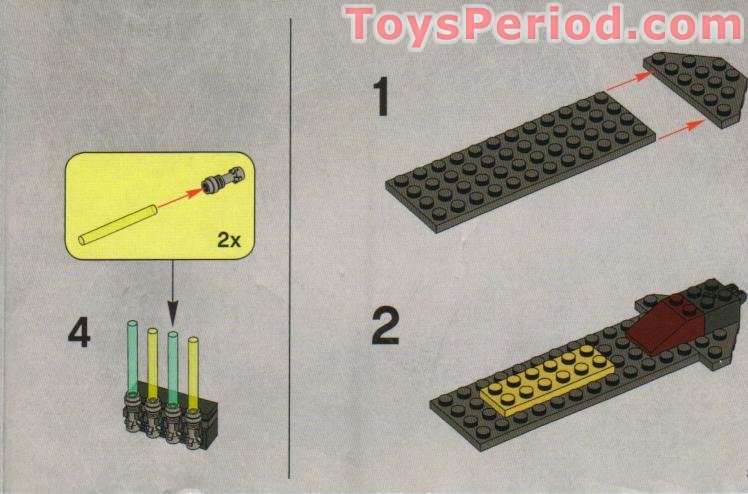 LEGO 7656 General Grievous Starfighter Instructions and Parts List