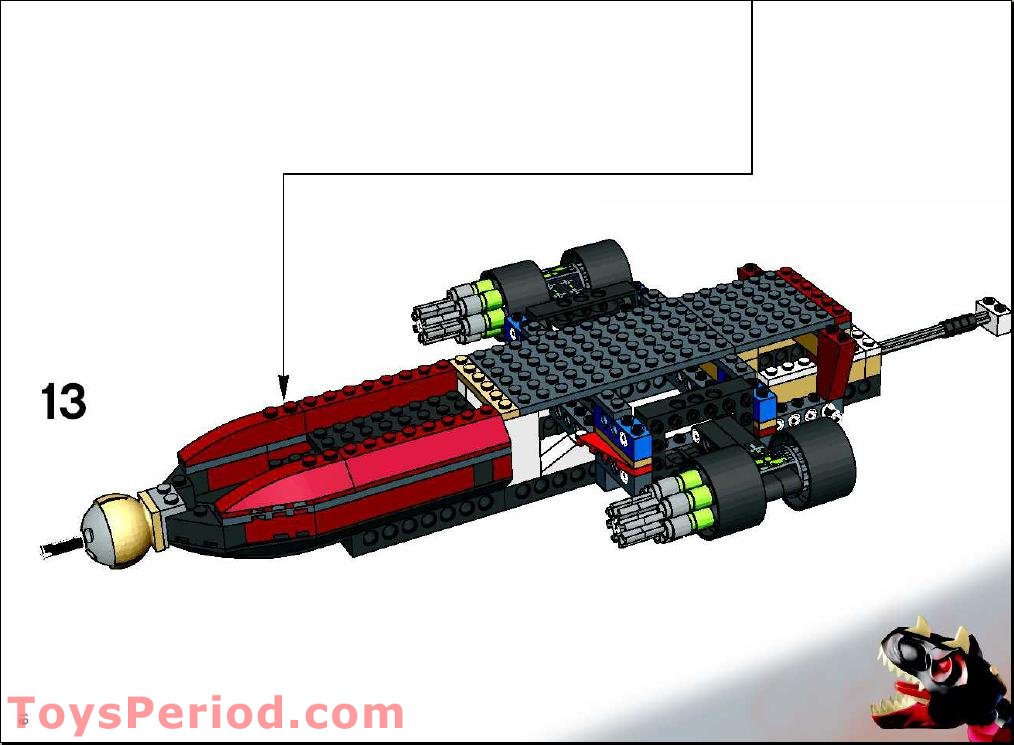 LEGO 7477 T1 Typhoon vs. T-Rex Instructions and Parts List
