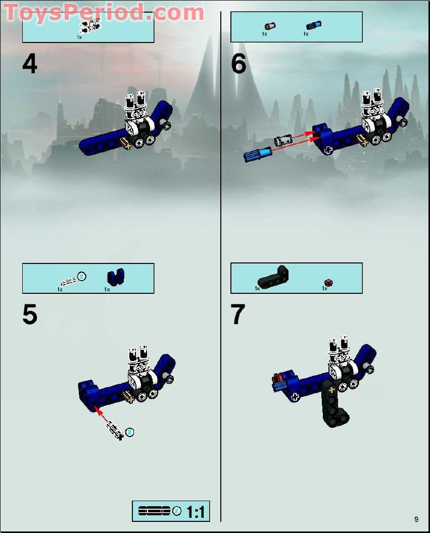 LEGO 8623 Krekka Instructions and Parts List