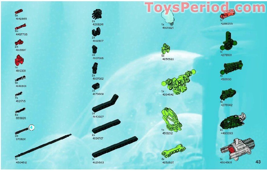 LEGO 8939 Lesovikk Instructions and Parts List